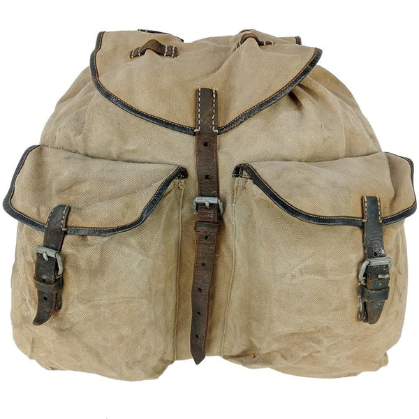 Vintage Canvas Backpack Military