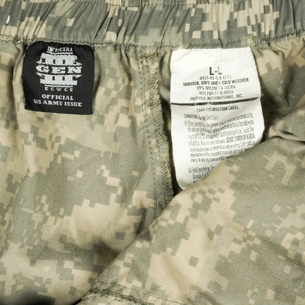 USGI ECWCS GEN III ACU Soft Shell Trousers - Large Long