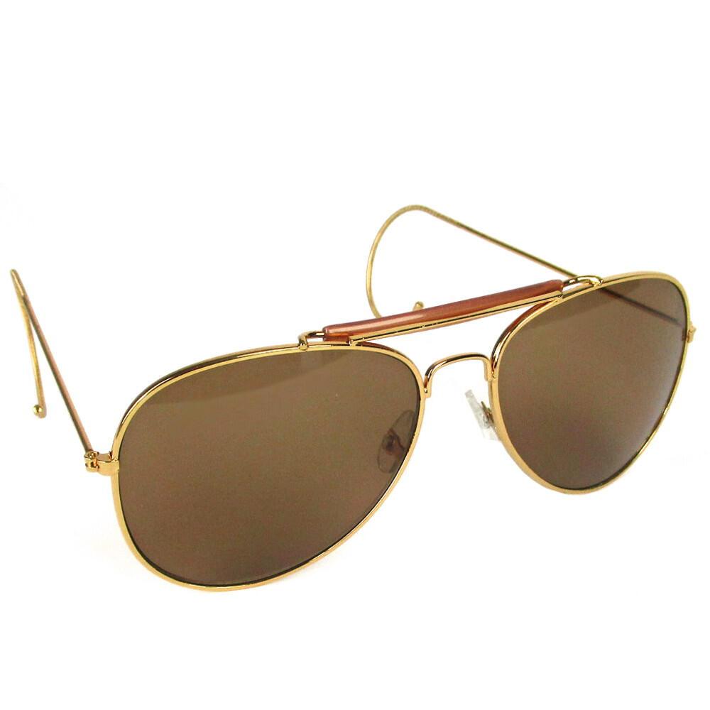 Ray Ban Aviator Sunglasses Gold Frame Brown Lenses