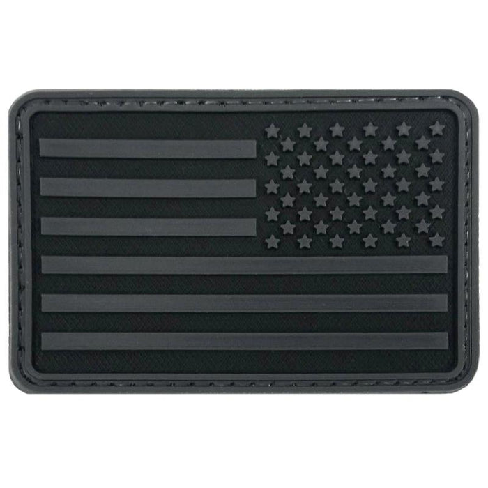 US Flag PVC Patch - Black